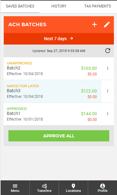 Manual ACH Batch Creation